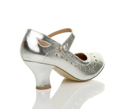 Hjerte sko sølv; Heartly: sølvsko med mange små hjerter