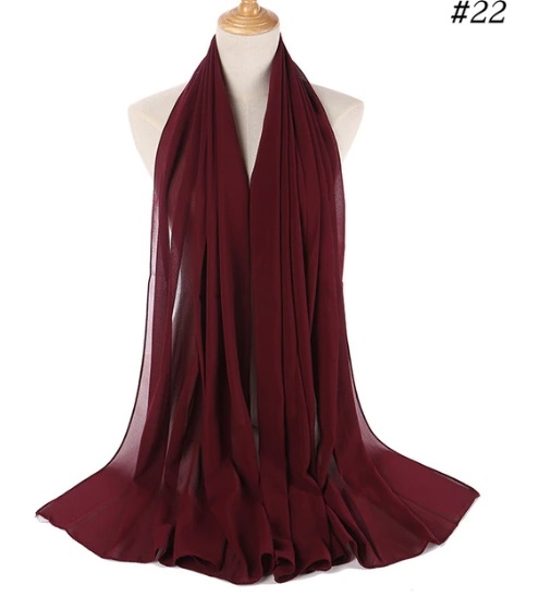 Chiffon Sjal – Bordeaux 🍷